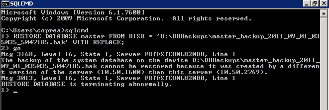 master database restore failed in SQL Server 2008 R2 SP1 CU1 – SQL-PLAY